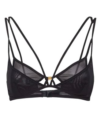 Dsquared2 soutien-gorge à effet de superposition et transparence - Noir