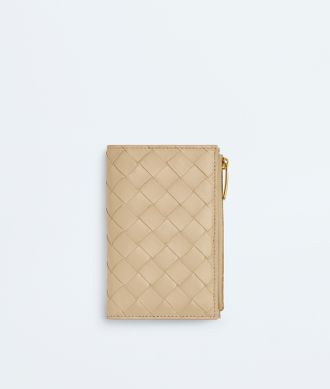 Bottega Veneta Portefeuille Zipp&eacute; Bi-fold Intrecciato Moyen Format - Bottega Veneta