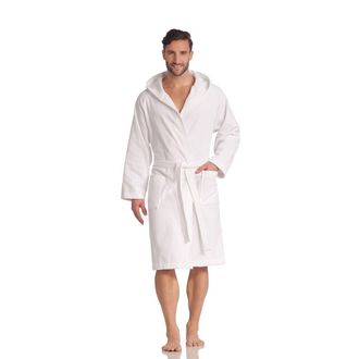 Vossen Damen & Herren Bademantel Texas wei&szlig; XL