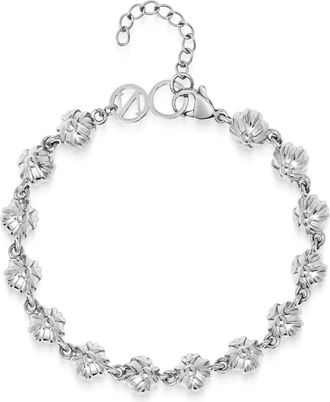 Nialaya Homme, Accessoires, Gris, Taille: XL Silver Bloom Bracelet