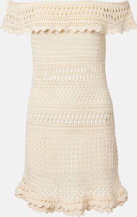 Isabel Marant Robe Zoa brod&eacute;e en coton m&eacute;lang&eacute;