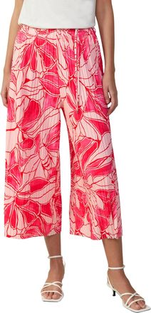 s.Oliver Plissierte Culotte mit All-Over-Print und Elastikbund