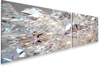 Islandburner Bild auf Leinwand Funkelnde Diamanten in Nahaufnahme Bilder Wandbilder Poster