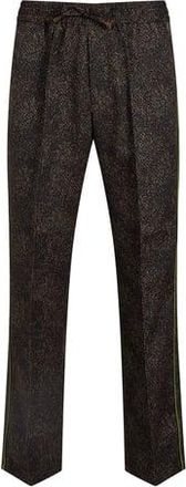 Dr&ocirc;le de Monsieur Pantalon droit &eacute;lastiqu&eacute; jacquard