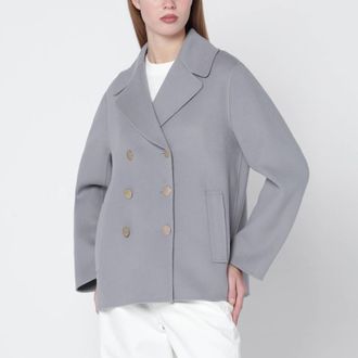 Max Mara Air-blue jacket in wool drap