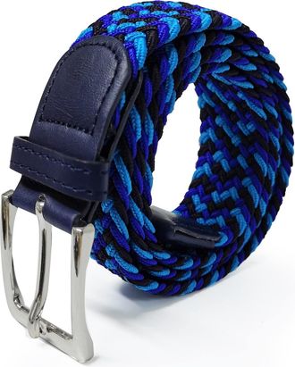 Glamexx24 Elastischer G&uuml;rtel Stoffg&uuml;rtel Stretchg&uuml;rtel: Unisex Geflochtener Dehnbarer G&uuml;rtel f&uuml;r Damen und Herren, Breite 3.5cm L&auml;nge 90cm bis 120cm