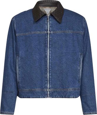 Bottega Veneta Veste en jean &agrave; finitions Intrecciato - Homme - Vestes - Bleu - Taille: M