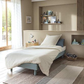 TERRE DE NUIT Terre De Nuit - Sommier kit en bois massif vert deau 90x200