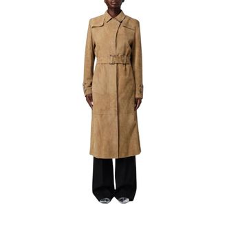 Golden Goose Wildleder-Trenchcoat - - Coats - Damen - Braun - S