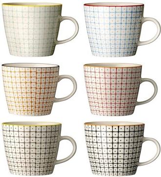 Bloomingville Tassen Carla/Handmade / 6-farbig Sortiert / 6er Set