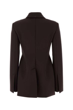 Sportmax Womens Aubergine Polyester Blend Bacio1234 Blazer Caffe Giacche E Gilet Caffe Jacket