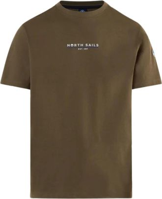 North Sails Essential Cotton Logo T-Shirt - - Tops - Herren - Gr&uuml;n - S
