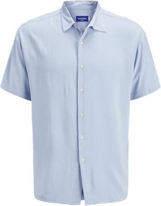 Jack & Jones SS Jorjoshua T-Shirt en Viscose, Bleu Ciel, M Hommes