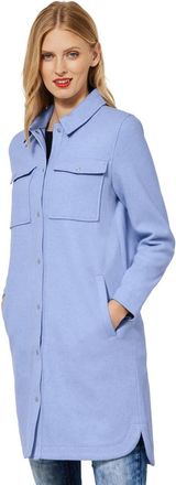 Street One Damen A211697 Übergangsmantel, Cozy Blue Melange, 34
