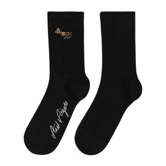 Axel Arigato unisex, Sous-vêtements, Noir, Taille: S Chaussettes Brodées