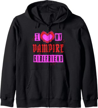 Trendy Apparel Valentines Day I Heart My Vampire Girlfriend Kapuzenjacke