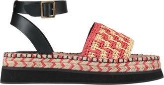 Farm Rio RED CROCHET FLATFORM ESPADRILLE