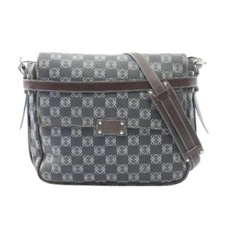Loewe Pre-owned Anagram PVC Coated Canvas Leather Shoulder Bag - - Pre-owned - Damen - Blau - ONE SIZE