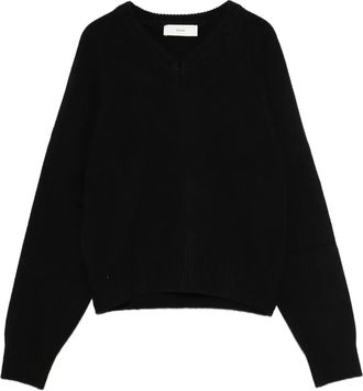 Dunst pull Soft Volume à col v - Noir