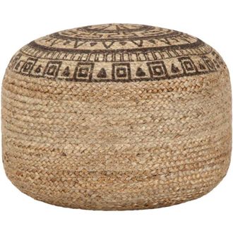 vidaXL Vidaxl - Pouf fait &agrave; la main Marron 45 x 30 cm Jute