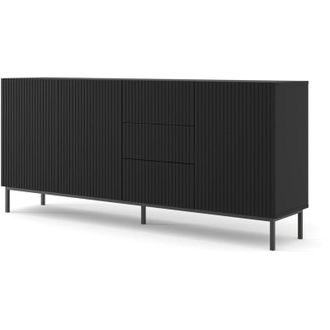AC-D&eacute;co Mobile Ravenna B Mobile In Mdf Rivestito In Foglio 3d3s 200 Nero Opaco Telaio Nero
