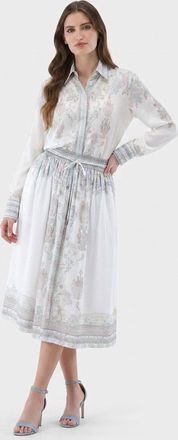 van Laack Seidenbluse tailliert mit Paisley-Druck