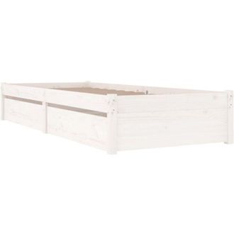 vidaXL Bett mit Schubladen Wei&szlig; 90x190 cm vidaXL
