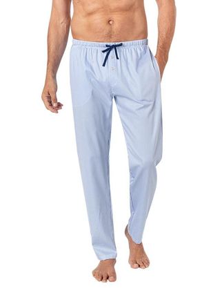 Novila Herren Pyjamahose blau Stoff gemustert
