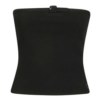 Courr&egrave;ges Damen, Oberteile, Schwarzk, MGr&ouml;&szlig;e