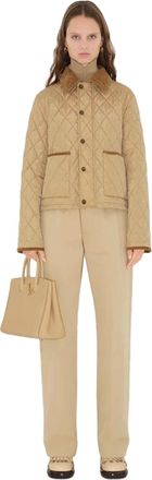Burberry Diamond Quilted Jacket - Beige