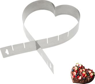 Westmark Herzbackform, Variabel verstellbar, Ohne Boden, Rostfreier Edelstahl, Silber, 31342270