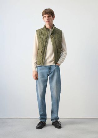 Mango Gilet l&eacute;ger matelass&eacute; r&eacute;sistant &agrave; leau olive - Homme - XXL - MANGO MAN