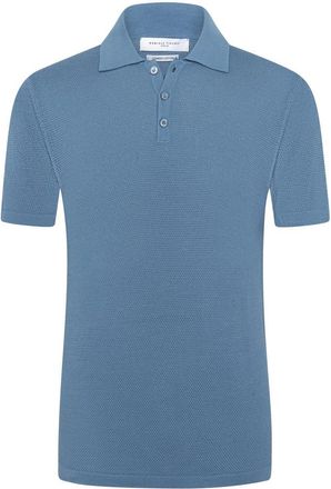 Daniele Fiesoli Unifarbenes Strick-Poloshirt in Reiskornstrickmuster in