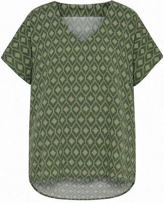 STUDIO UNTOLD Druckbluse Blusenshirt oversized Rauten