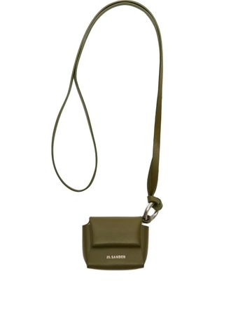 Jil Sander AirPods-Hülle mit Logo-Print - Grün