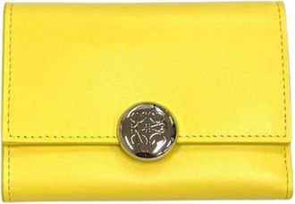 Loewe Portefeuille Tri-fold Pre-owned - Femme - Pre-owned - Jaune - Taille: ONE Size