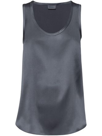 Brunello Cucinelli débardeur en soie - Gris