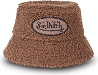 Von Dutch Bob Homme & Femme, Chapeau Originale avec Fausse Fourrure, Marron, Noir, Taille 59