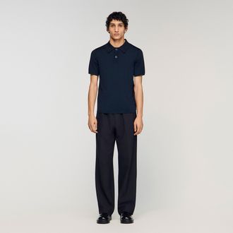 Sandro Polo en maille &agrave; manches courtes