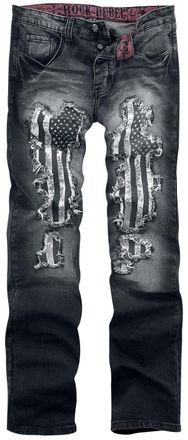 Rock Rebel by EMP Herren dunkelblaue Jeans im Used-Look W38L34