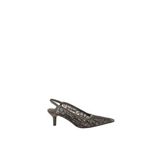 Brunello Cucinelli Pailletten Juwel Wildleder Pumps - - Shoes - Damen - Braun - 37 1/2 EU