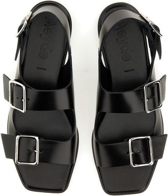 Aeyde Calf Leather Sandal - Black