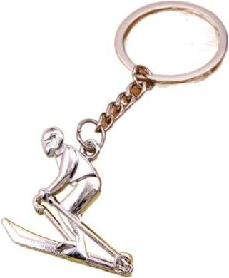 Generic Porte-cl&eacute;s en alliage avec logo de sport en m&eacute;tal, porte-cl&eacute;s de voiture, sac &agrave; dos, petit cadeau, Ski., taille unique