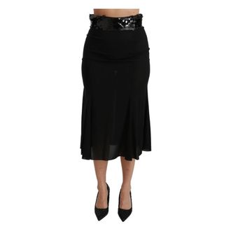 Dolce & Gabbana Schwarzer Paillettenrock mit hoher Taille - - Skirts - Damen - Schwarzk - M