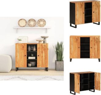 vidaXL Buffet avec 2 portes 90x33x75 cm bois massif dacacia - Buffet - Armoire - Meuble De Rangement - Bois Massif - Acacia