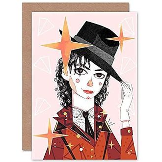 Wee Blue Coo Musikikone Mj Prince Pop Geburtstagskarte