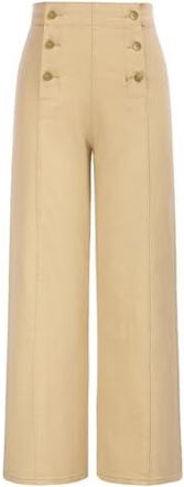 Belle Poque Femme Pantalon en Jean Ample Taille Haute Vintage