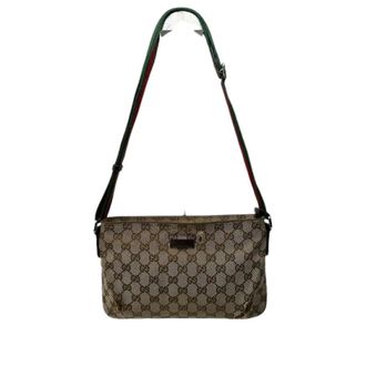 Gucci Sac bandouli&egrave;re en coton Pre-owned - Femme - Pre-owned - Brun - Taille: ONE Size