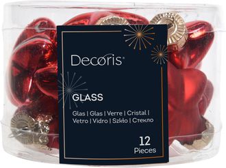 Kaemingk Mini-Glassterne Glanz/matt 4 cm (12 St&uuml;ck) rot