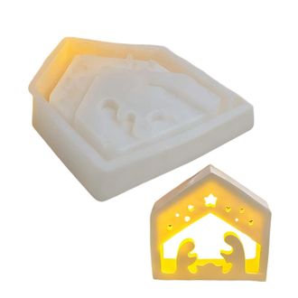 Generic Geburtszenform des Harzes, Jesus Jesus Seifenschimmel | Silikonformen, f&uuml;r Duftkerzen Halloween Geburtstag